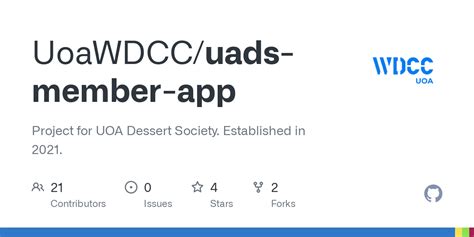 github uoawdcc uads member app project for uoa dessert society