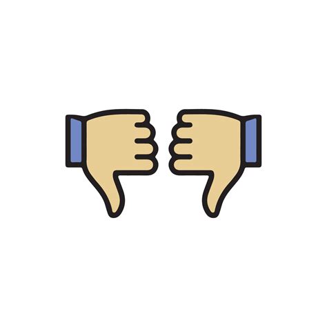 Thumbs Up And Down Icon Eps 10 10738244 Vector Art At Vecteezy