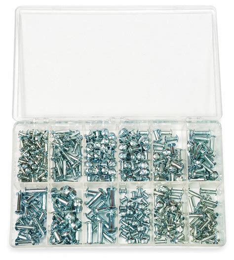 Steel Zinc Plated Sex Bolt Assortment 2YAR8 Z4403 KIT Grainger