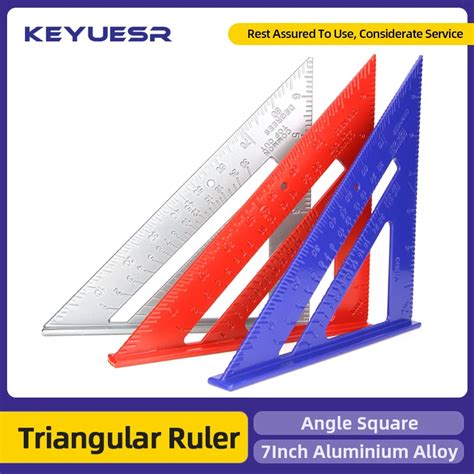 삼각형 눈금자 90 도 각도기 목공 사각형 눈금자 알루미늄 합금 삼각형 눈금자 빌딩 프레이밍 도구 게이지 7 인치 Aliexpress
