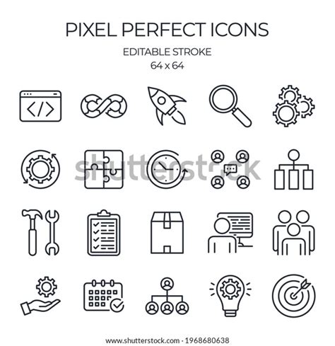 Devops Related Editable Stroke Outline Icons Stock Vector Royalty Free 1968680638 Shutterstock