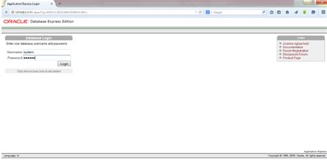 crud di oracle database 10g express edition