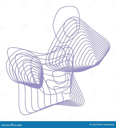 Abstract Geometric Background With Shape Of Path Lines Pattern