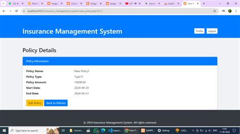 Insurance Policy Management System Project In Php With Source Code And Report Download