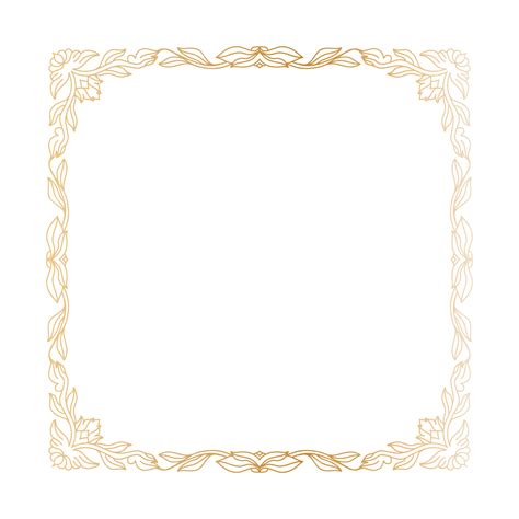 고급스러운 테두리 빈티지 골드 색상 꽃 일러스트 장식 일러스트 테두리 일러스트 패턴 일러스트 프레임 일러스트 타이 골드 골드 벡터 테두리 벡터 Png 일러스트 및