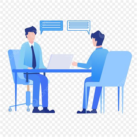 Job Interview Clipart Vector Job Interview Concept With Two Man Having