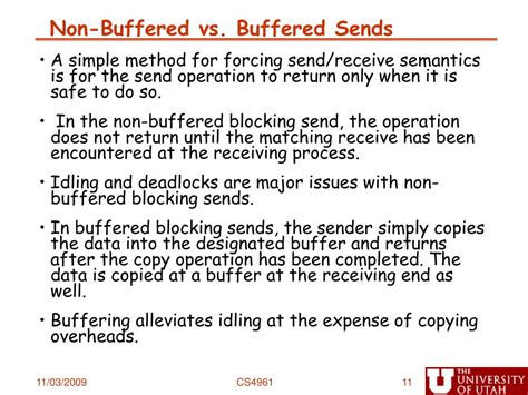 Ppt Cs4961 Parallel Programming Lecture 17 Message Passing Cont