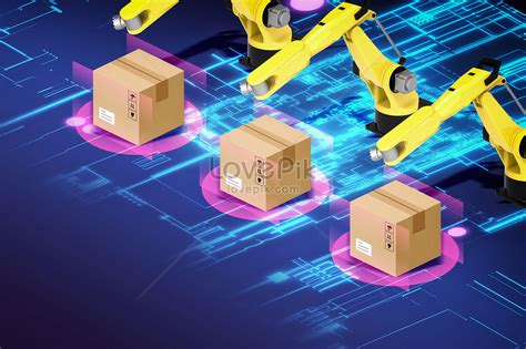 창의적인 로봇 팔 자동화 물류 배경 사진 및 창의적인 일러스트 무료 다운로드 Lovepik