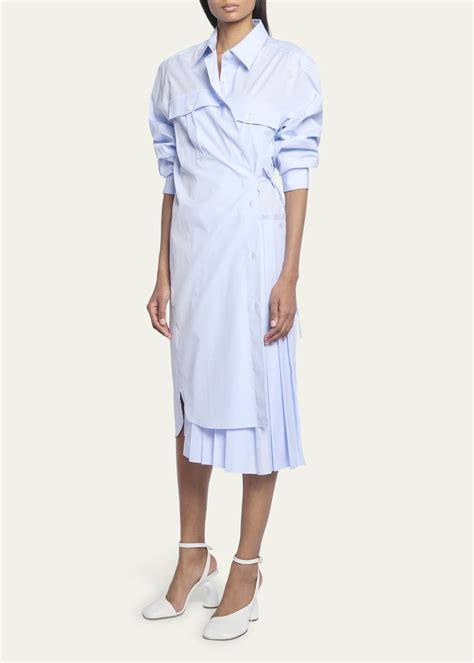 Dries Van Noten Dola Asymmetric Pleated Midi Dress Bergdorf Goodman
