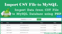 Import Csv File Data Into Mysql Database Using Php Codexworld