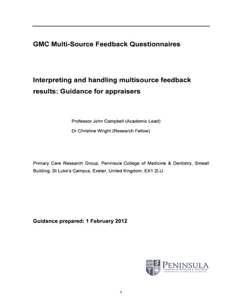 Fillable Online Gmc Multi Source Feedback Questionnaires Fax Email Print Pdffiller