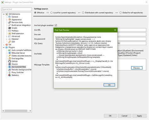 Jira Commit Hint Plugin Doesnt Work · Issue 6154 · Gitextensions