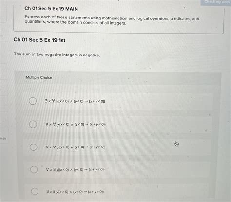 solved ch 01 ﻿sec 5 ﻿ex 19 ﻿maincheck my workexpress each of