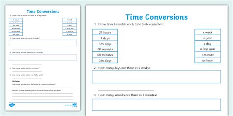 👉 A Month In Seconds Year 3 Time Conversions Twinkl Ks2