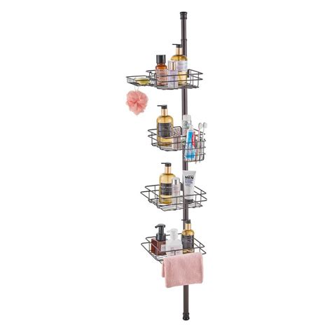 Vevor 42 To 114 High Shower Corner Caddy Tension Pole Rust Proof