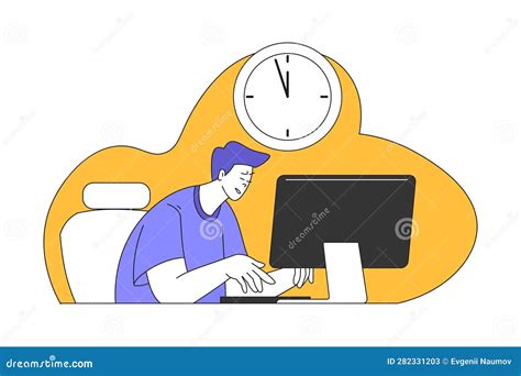 Computer Multitasking Or Distributed Process Cartoon Vector 64818305