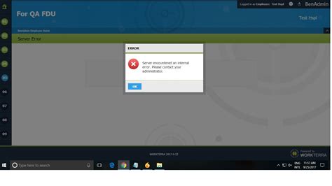 Wt 11258 Functional Any Company Ee Login New Hire Mode Demographics Server Error Workterra Jira