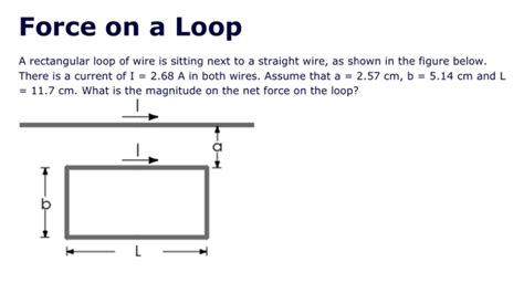 Solved Force On A Loopa Rectangular Loop Of Wire Is Sitting