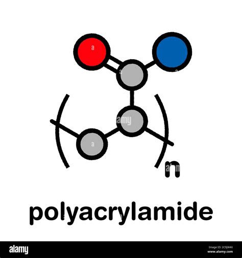 Polyacrylamide Pam Polymer Chemical Structure Stylized Skeletal