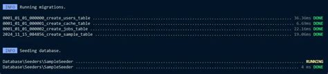 【laravel】php Artisan Makemigrate And Php Artisan Maigrationサンプル