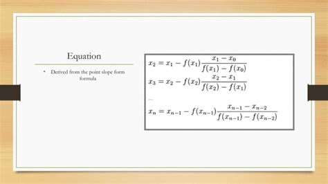 Finding Roots Of Non Linear Equation Using Secant Method Pptx