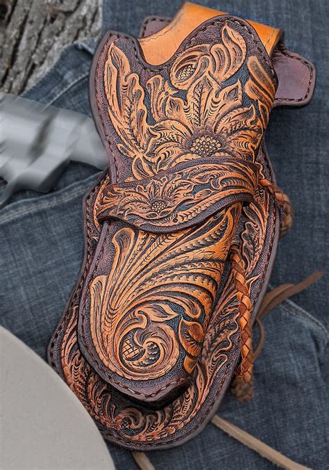 Holster Colt Python Tooled Leather Sheridan Floral Etsy