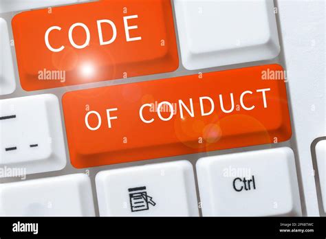 Text Sign Showing Code Of Conduct Concept Meaning Ethics Rules Moral