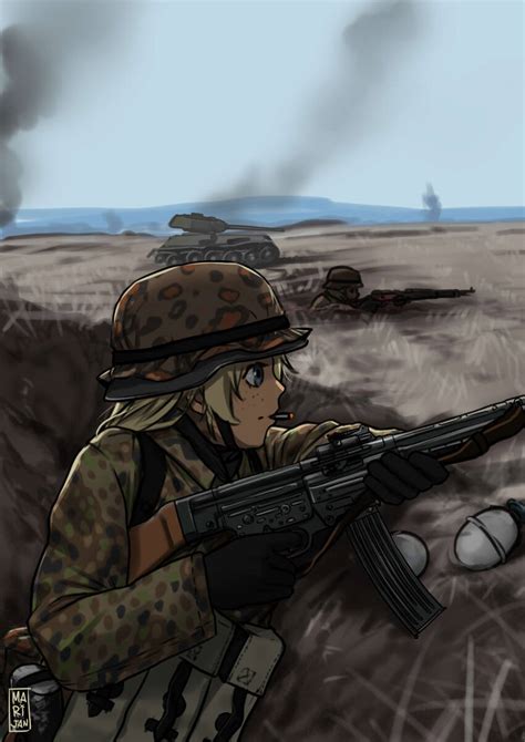 Mardjan Original Absurdres Highres Girl Other Ammunition Pouch Artist Logo Artist Name