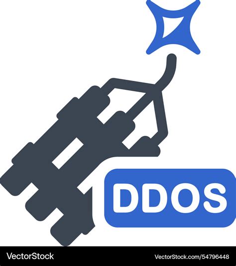 Ddos Attack Icon Royalty Free Vector Image Vectorstock