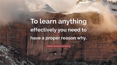 Jakob Schwichtenberg Quote To Learn Anything Effectively You Need To