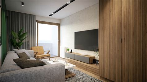 인테리어 디자인 아키텍처 컴퓨터는 작은 거실의 이미지를 생성 아키텍처 시각화 3d 렌더링 식당에 대한 스톡 사진 및 기타 이미지