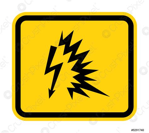 Warning Sign Arc Flash Symbol On White Background Stock Vector 5291740 Crushpixel