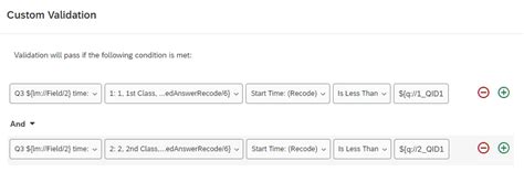 Loop And Merge Custom Validation Comparing Drop Down Responses Within