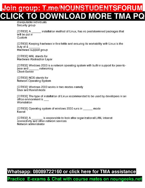 Tma Cit832 Tma2 Telegram Group T Bbcnoun [cit832] A Is Responsible Of Ensuring