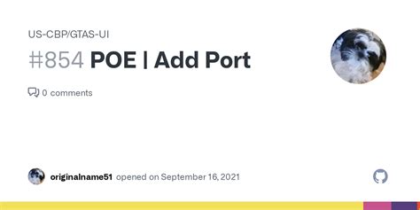 Poe Add Port · Issue 854 · Us Cbpgtas Ui · Github
