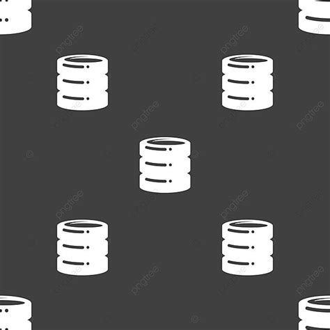 Seamless Vector Pattern Of A Hard Disk Icon On A Gray Background Vector Equipment Monitoring