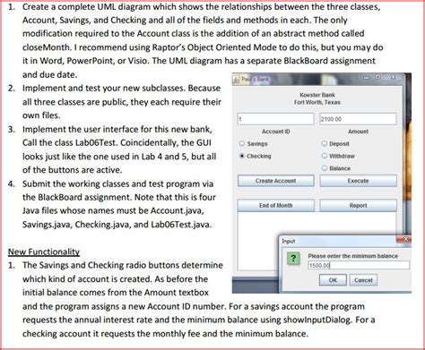 Solved Create A Complete Uml Diagram Which Shows The