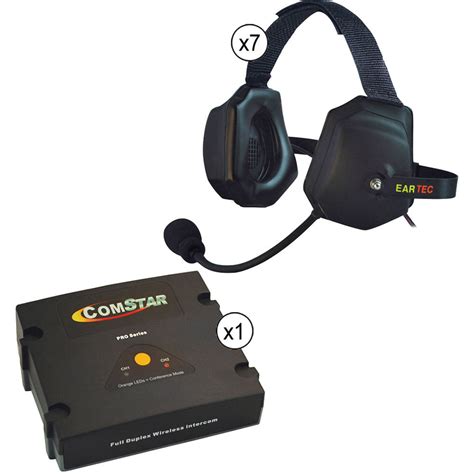 Eartec Etxc 7 Comstar Extreme 7 Person Wireless Intercom System With Double Muff Headsets