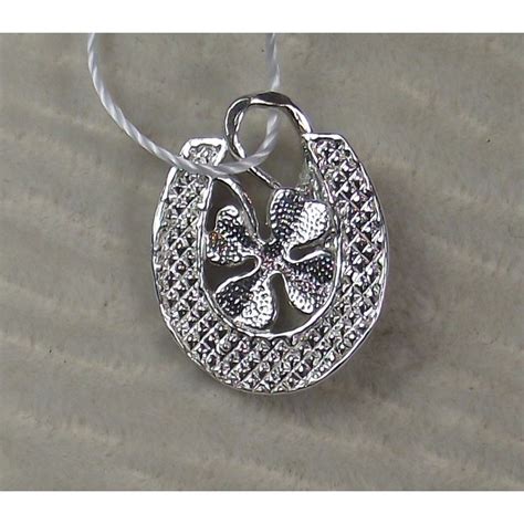 Подкова с четырехлистным клевером и мышкой купить, в ювелирном магазине