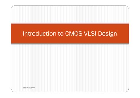 Introduction To CMOS VLSI Design