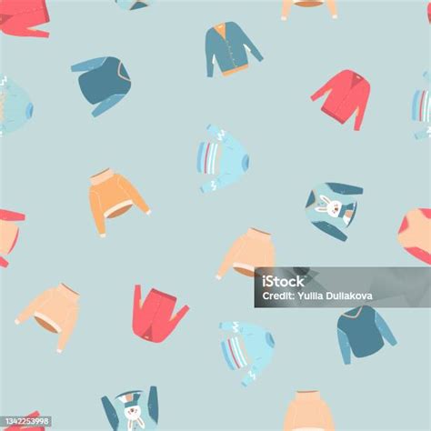 아늑한 겨울 스웨터 손으로 그린 벡터 원활한 패턴 배경 화면 선물 서류 패턴 채우기 섬유 섬유 인쇄를위한 크리스마스 새해 인사말 카드 만화를위한 옷 배경 플랫 0명에 대한