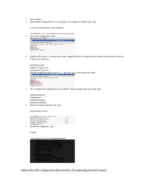 method 3 edit configuration files stored in etc sysconfig network scripts pdf network