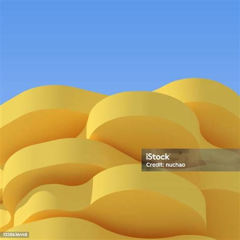 Abstract Yellow Circular Architecture Concave And Convex Curve Building