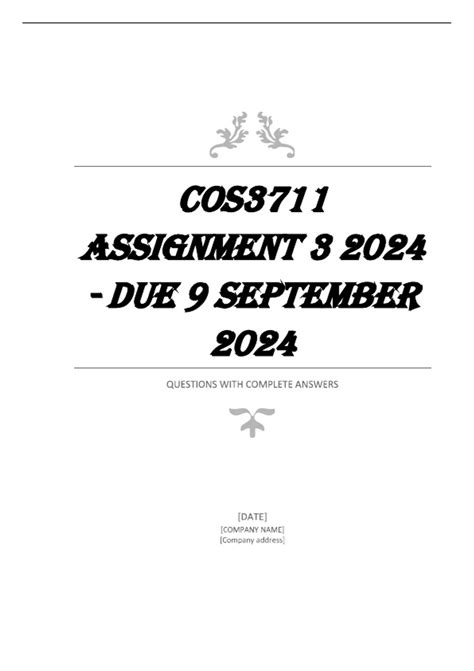 cos3711 assignment 3 2024 due 9 september 2024 questions with cos3711 stuvia us
