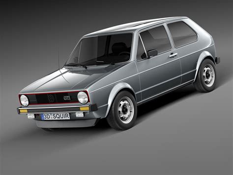 폭스 바겐 골프 Mk1 3d 모델 5 Fbx Obj Free3d
