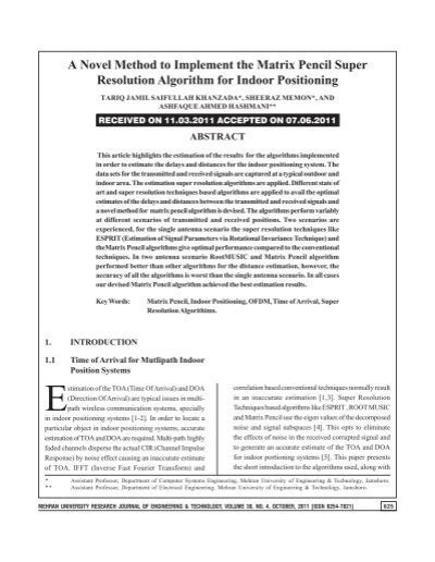 A Novel Method To Implement The Matrix Pencil Super Resolution
