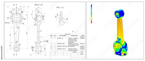 Finite Element Method Fem Analysis Connecting Rod Crank For Friction And Forces In