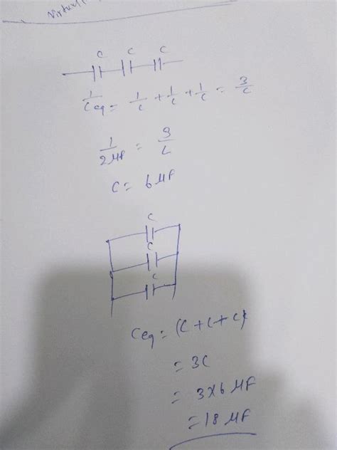 Net Capacitance Of Three Identical Capacitors In Series Is PF What Will Be Their Net