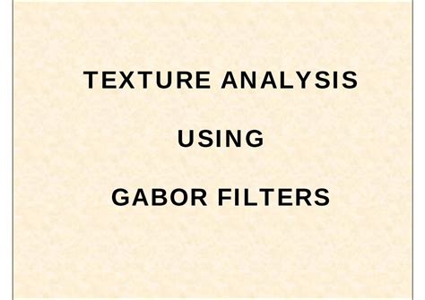 Pdf Texture Analysis Using Gabor Filters Dokumentips