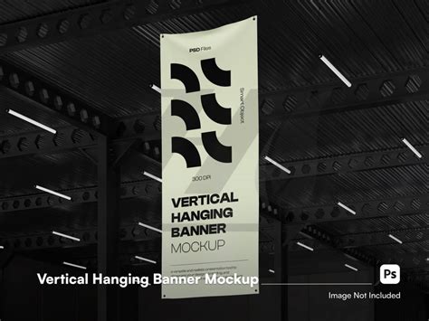 دانلود فایل لایه باز موکاپ بنر آویزان عمودی دانلود رایگان فایل لایه باز، Psd، وکتور، لوگو و موکاپ